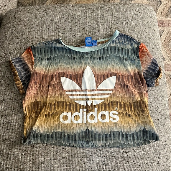 adidas Originals | Tops | Adidas Originals Crop Top Colorful Snake Skin ...